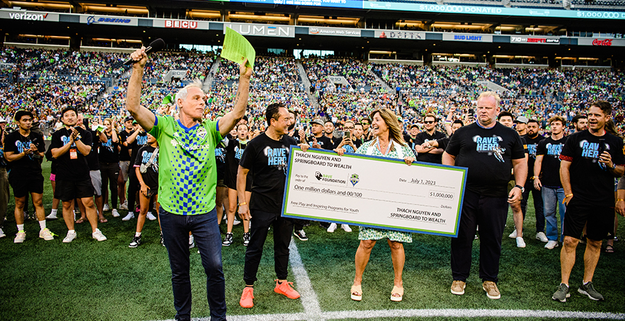Seattle Sounders honor Thach Nguyen — Nguyen and friends donated $1 million