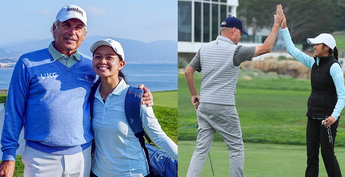 Teeing up for success: Brianna and Kylie Nguyen play at Pebble Beach