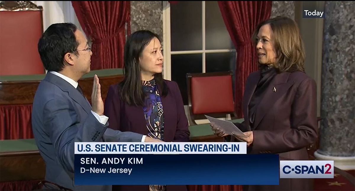 Andy Kim takes Senate oath
