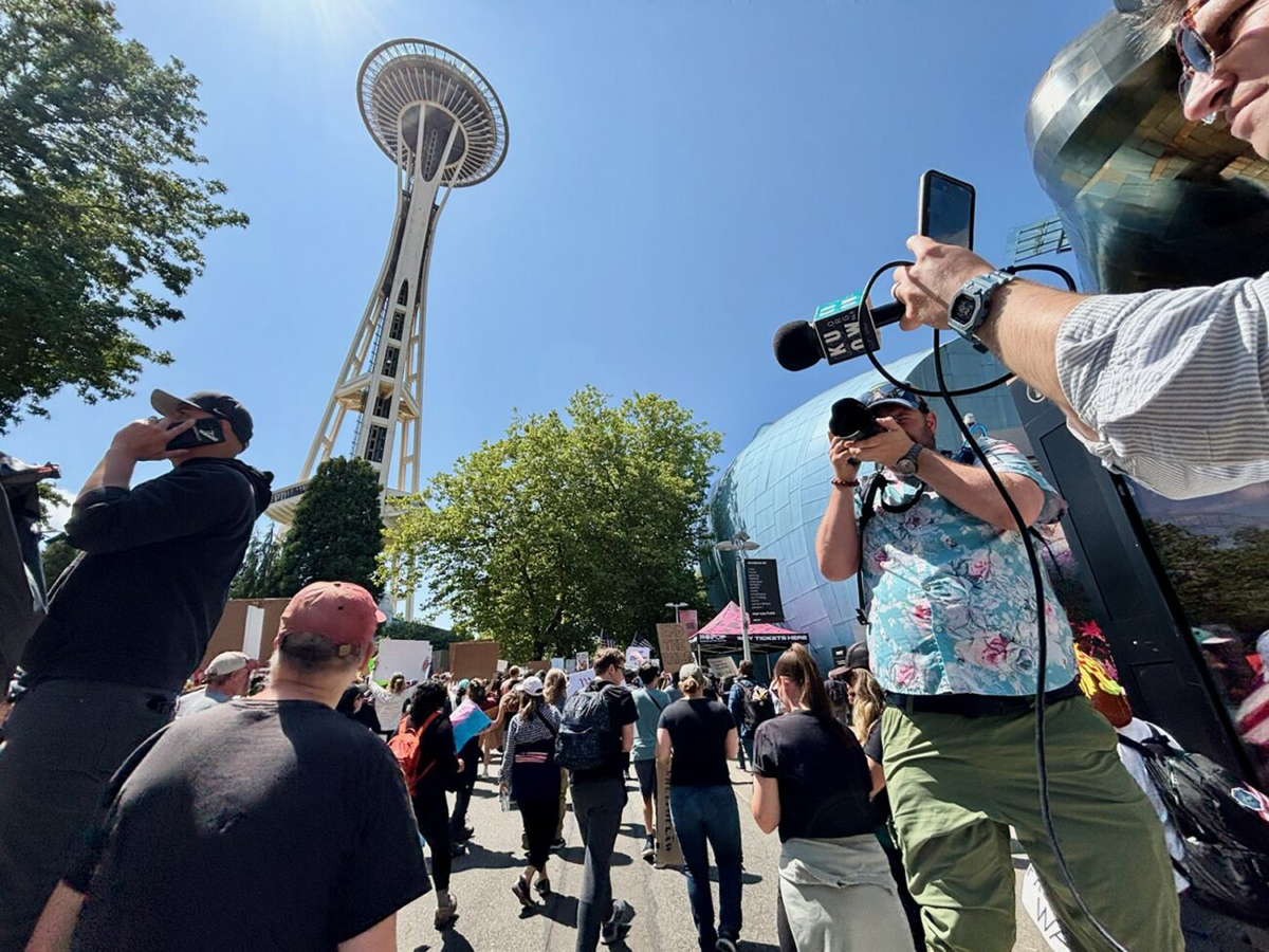 Thousands march peacefully in Seattle ‘No Kings’ demonstration