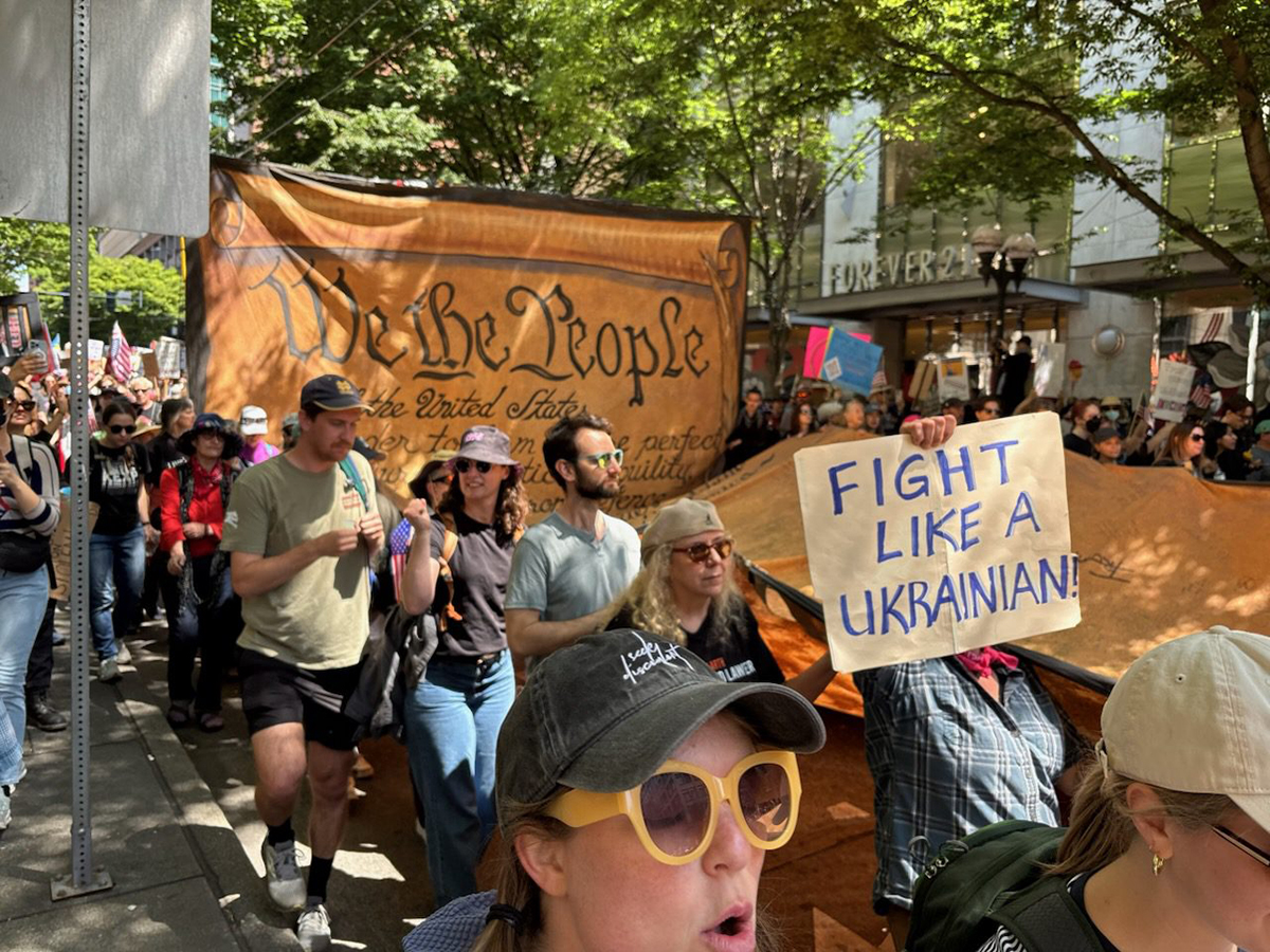 Thousands march peacefully in Seattle ‘No Kings’ demonstration