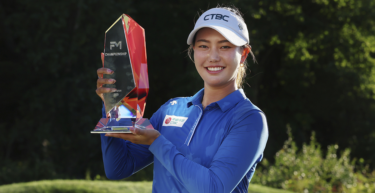 Miranda Wang wins first LPGA title at FM Championship. Lawrence wins in Switzerland