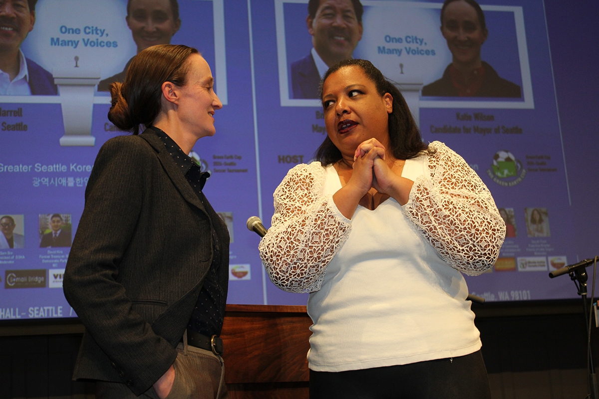 Harrell, Wilson define city’s path in back-to-back debates