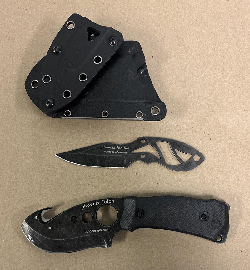 Man arrested in CID for illegal knives, violating court order