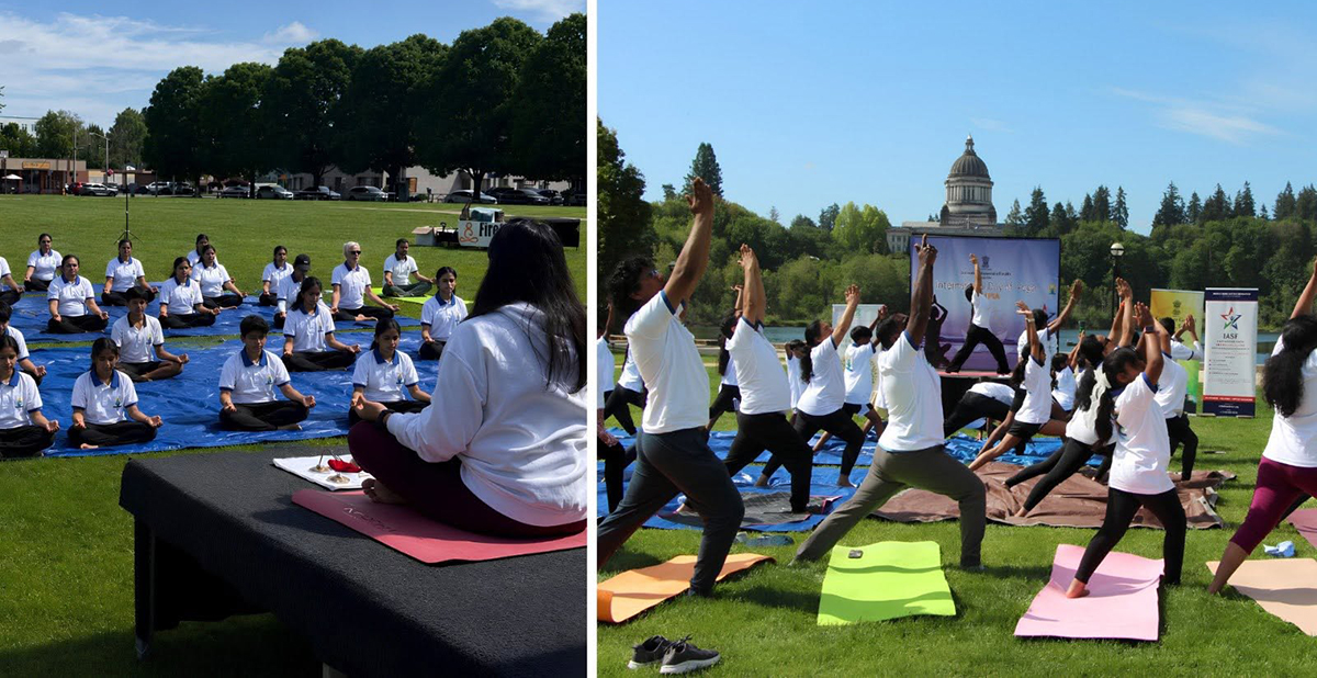 Yoga practitioners gather across western Washington to mark ...